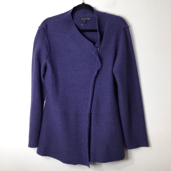 Eileen Fisher | Sweaters | Eileen Fisher Merino Wool Zip Sweater Jacket ...